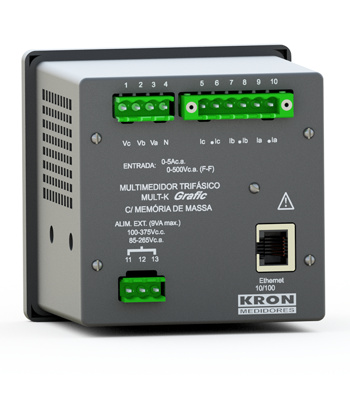Mult-K Grafic- Multimedidor de Grandezas Elétricas com Saída Ethernet